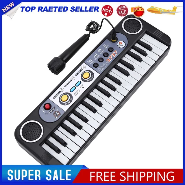 37 KEYS KIDS Keyboard Safe with Microphone Recordable for Children ...