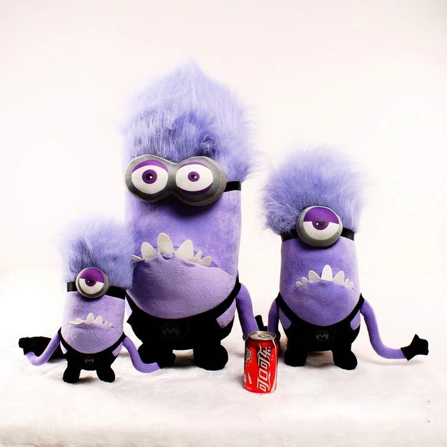 DESPICABLE ME PURPLE Evil Minions Cartoon Plush Toy Doll For Kids And ...