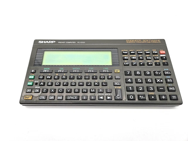 SHARP PC-E500 POCKET Computer auf BASIC programmierbar / DIV10174 EUR ...