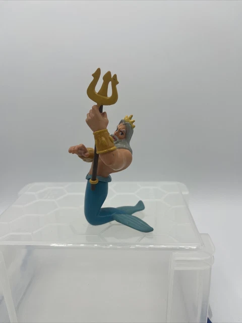 DISNEY THE LITTLE Mermaid King Triton Merman Figure Figurine/cake top ...