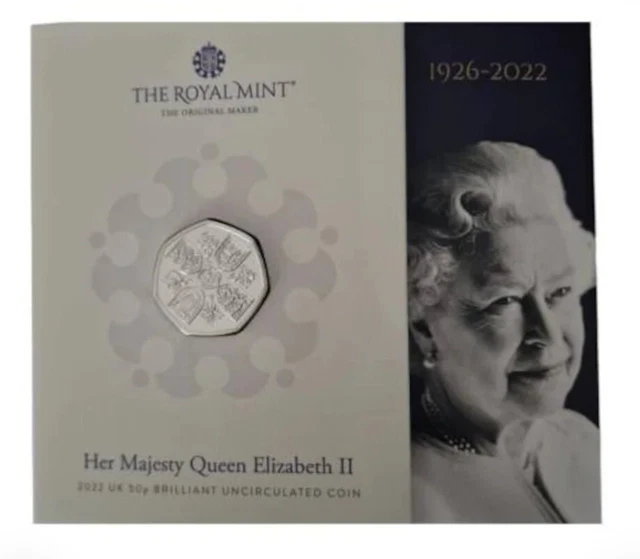 2022 QUEEN ELIZABETH II King Charles III BU 50p Pièce Pack De Pièces ...