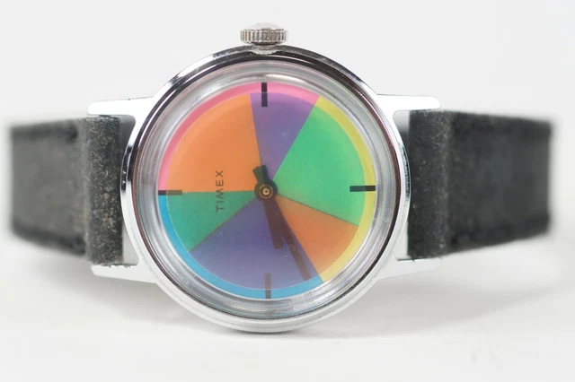 TIMEX COLOR FLIX Color Wheel Mechanical Wind Watch 1969 David Pakter ...