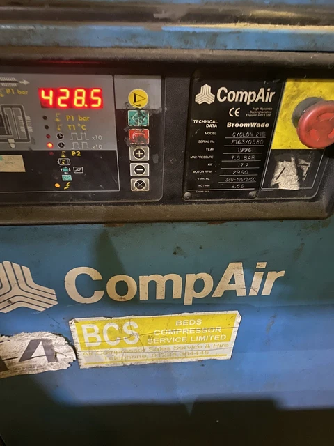COMPAIR CYCLON 215 Screw Compressor, Low Hours, 18 KW, 10 Bar, 400 ...
