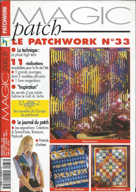 MAGIC PATCH LE Patchwork N°33 Aout 2001 11 Realisations Livre Range Blocs EUR 5,85 - PicClick FR
