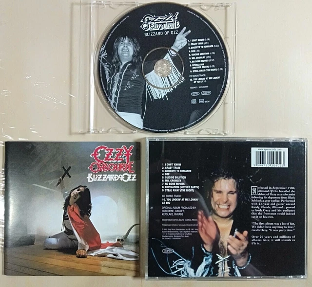 OZZY OSBOURNE - Blizzard of Ozz - (Remaster & Re-Recording + B/T) - CD D'IMPORTATION UE 2002 EUR ...