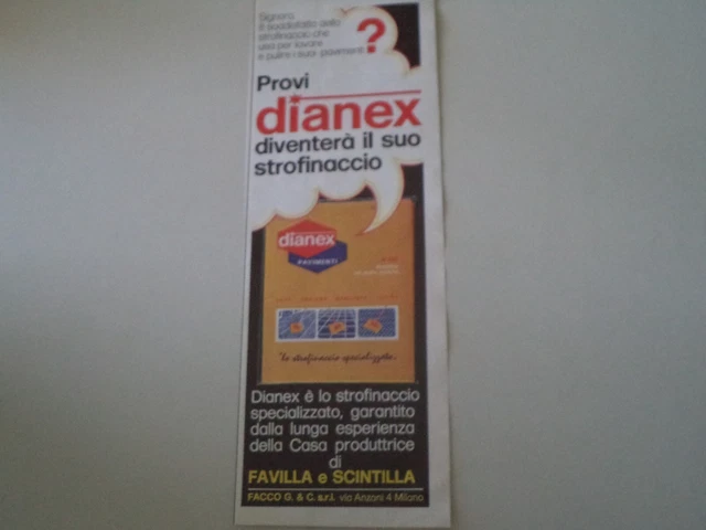 ADVERTISING PUBBLICITÀ 1974 DIANEX FAVILLA E SCINTILLA - FACCO G. E C ...