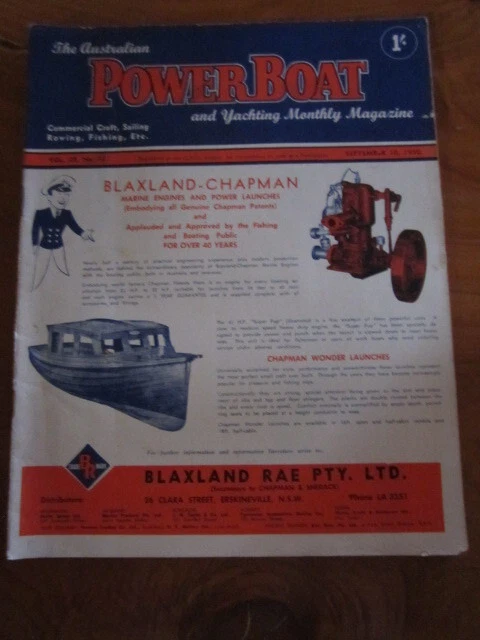 MAGAZINE THE AUSTRALIAN Power Boat And Yachting 1950 Great ***Must See ...