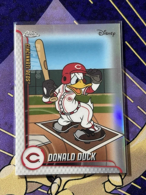 2025 TOPPS DISNEY Chrome 2025 Donald Duck Cincinnati Reds MLB SSP £363. ...