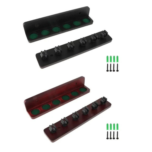 BILLIARD POOL CUE Rack Cue Rest, Wooden Storage Easy to Install ...