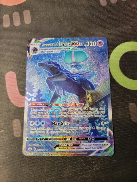 RARE ! SHADOW Rider Calyrex VMAX | Alt Art | Chilling Reign 205/198 ...