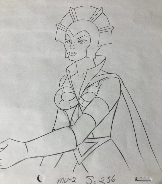 MOTU EVIL-LYN ORIGINAL Production Drawing 1980s He-Man Animation Cell £ ...