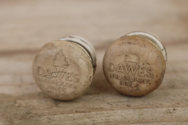 DAWES WHITE DROP Handlebar End Plugs Caps Vintage Retro Steel Road Bike ...