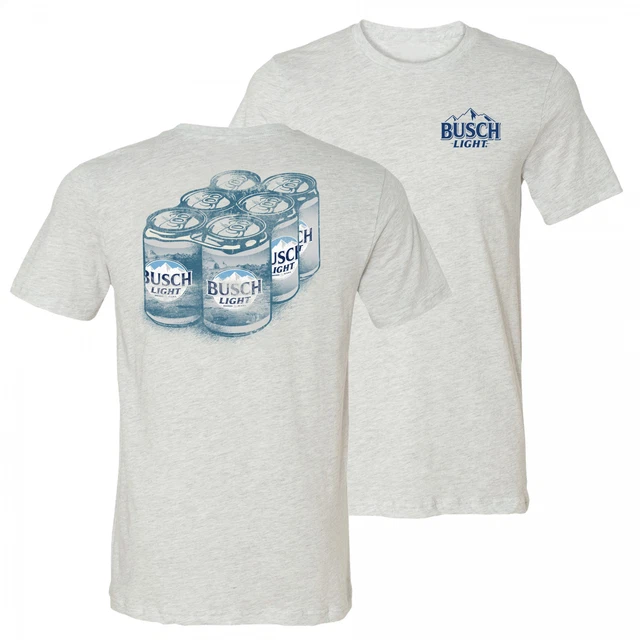 BUSCH LIGHT SIX Pack Front and Back Print T-Shirt £14.66 - PicClick UK