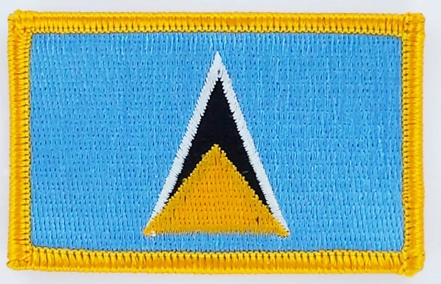 ECUSSON BROD PATCH drapeau INSIGNE SAINTE LUCIE - SAINT LUCIA FLAG ...