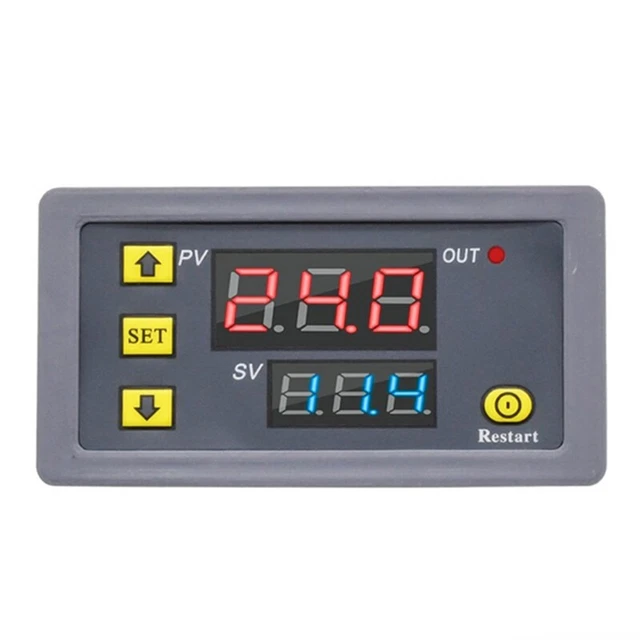 2X(DIGITAL TIME DELAY Relay LED Display Cycle Timer Control Switch ...