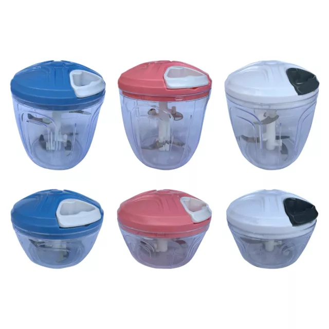 VEGETABLE CHOPPER MANUAL Pull Rope Vegetable Cutter Food Hand Held ...
