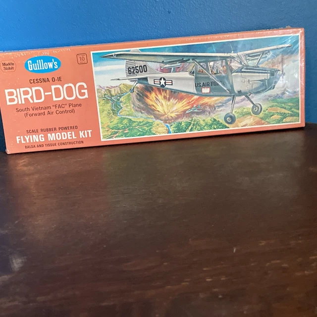 GUILLOW'S CESSNA BIRD Dog Balsa Wood Model Kit South Vietnam FAC Plane ...
