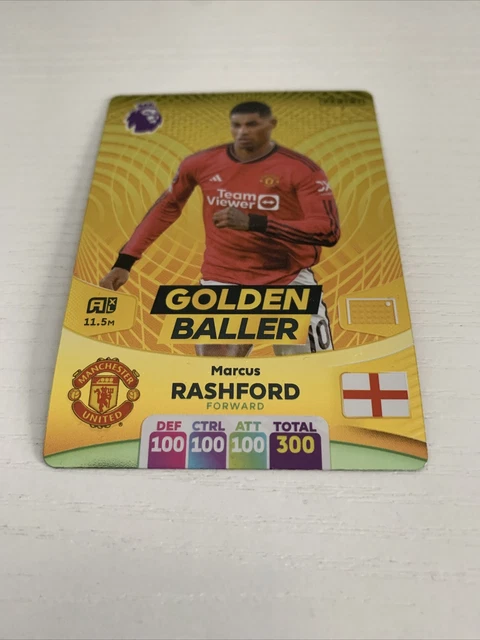 PANINI PREMIER LEAGUE Adrenalyn 2024 - Marcus Rashford Golden Baller £2 ...
