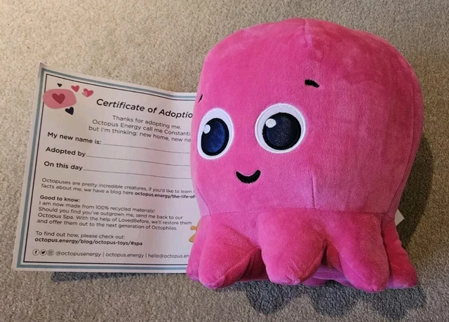 OCTOPUS ENERGY LARGE Constantine the Octopus plushy - Brand New with ...