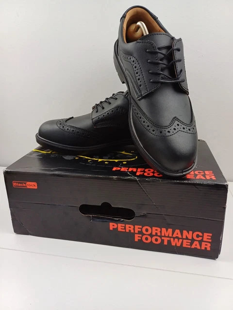 BLACKROCK BROGUE MEN'S Black Safety Shoe SF31 Uk 9 EUR 43 New With The ...
