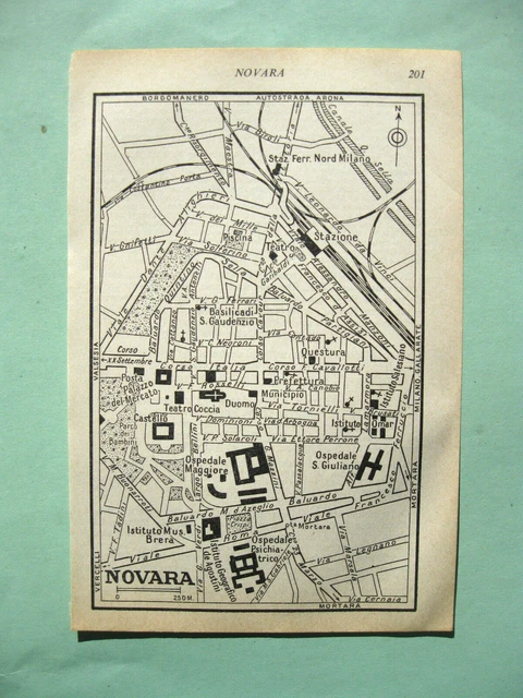 STAMPA ANTICA OLD map MAPPA PIEMONTE NOVARA prima meta 900 da guida ...
