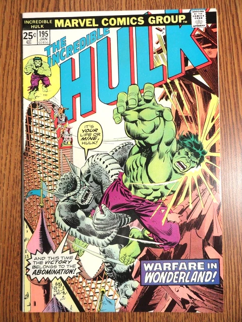 INCREDIBILE HULK #195 Hannigan Abominio Cover Chiave FVF 1st Stampa ...