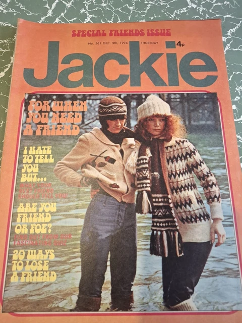 VINTAGE JACKIE MAGAZINE 5th OCTOBER 1974 Glitter Showaddy David Cassidy ...