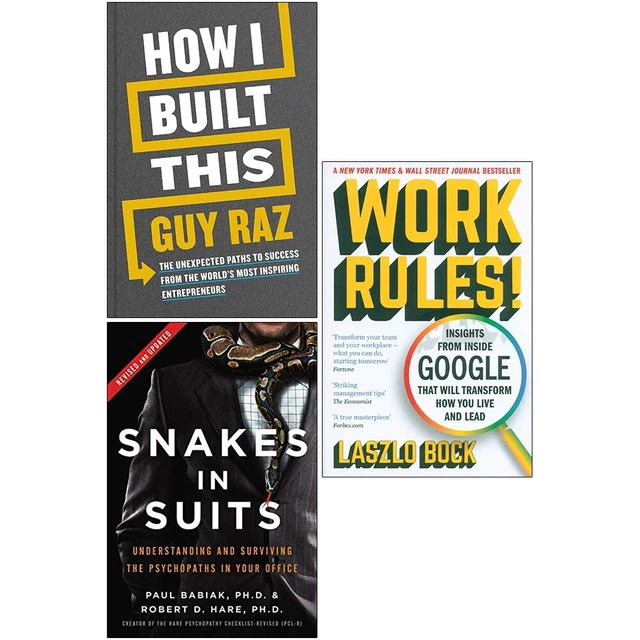 HOW I BUILT This, Snakes in Suits and Work Rules! 3 Books Collection ...