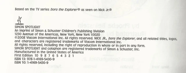 DORA THE EXPLORER DORA GOES TO THE DOCTOR 2008 1ST EDITION Simon ...