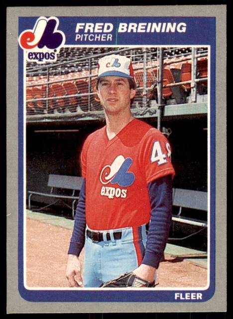 1985 CARTES DE baseball Fleer Fred Breining 101 #392 EUR 2,04 - PicClick FR