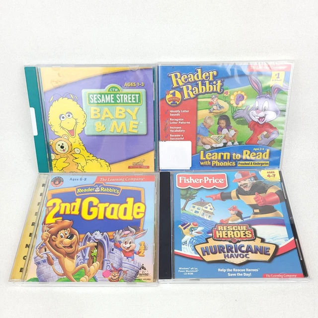 THE LEARNING COMPANY PC Games Lot of 4 for Ages 1-8, Early Childhood ...