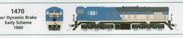 SDS HO QUEENSLAND RAIL LOCOMOTIVE 1470 EARLY SCHEME 1960s DC/DCC READY ...
