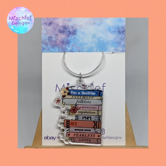 TAYLOR SWIFT LIFE of a Showgirl Eras Tour Book stack necklace Swiftie ...