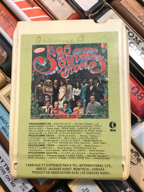 (K-TEL) LES 20 plus grands Souvenirs de Noël , 8 Track Tape French ...