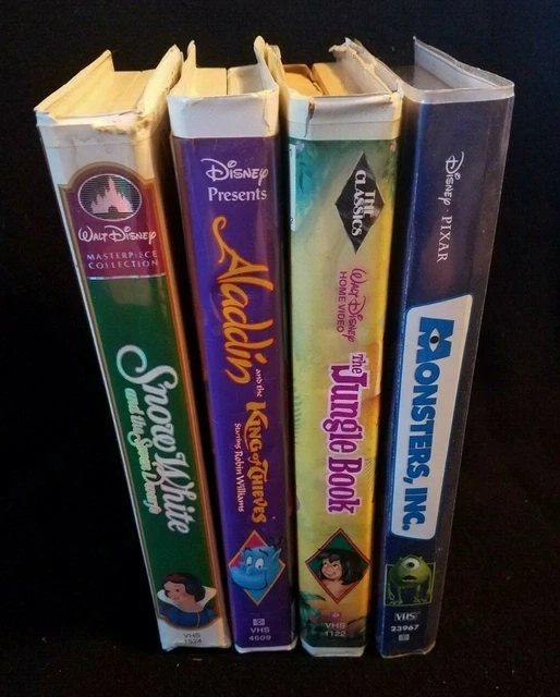 4 NASTRI VHS Disney Monster Inc Libro della Giungla Custodie con ...