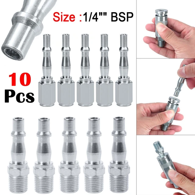 10 PCS AIR Line Hose Compressor Fitting Coupling Connector Quick ...