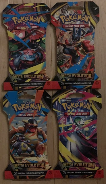 🔥 POKEMON TCG Mega Evolution 🔥 Sleeved Booster Packs Complete Pack Art ...