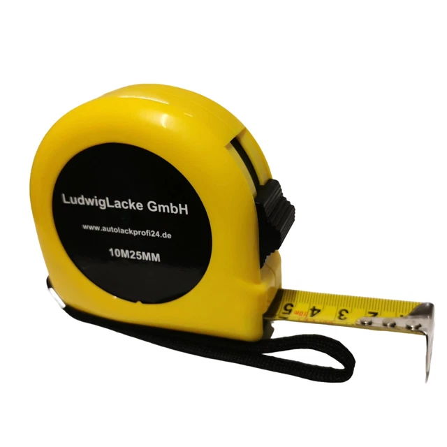 MASSBAND MESSBAND ROLLMASSBAND Rollmeter mit Rücklauf 10mx25mm EUR 4,99 ...