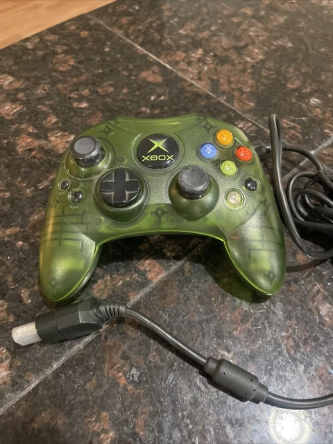 ORIGINAL XBOX CONTROLLER Wired Halo Green Color S-Type Clear Genuine OEM Adapter EUR 35,56 ...
