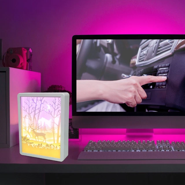 PAPER LIGHT BOX Shadow 3d Shadow Light Box Night Lamp Light Box Paper Box Light £21.85 - PicClick UK