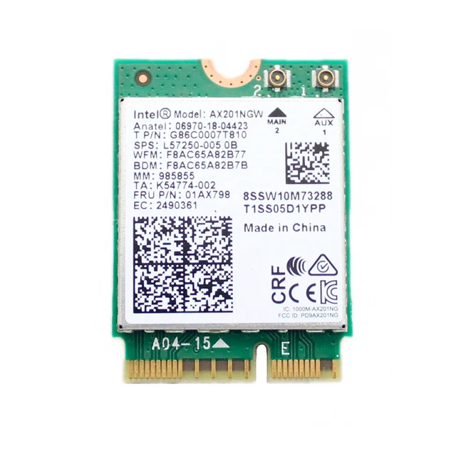 MODULO WI-FI AX201NGW Bluetooth HP Laptop 15s-fq 15s-eq L57250-005 ...