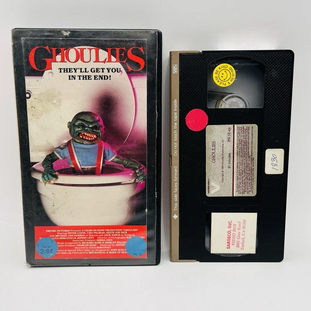 1985 GHOULIES VHS Tape Vestron Horror Classic Rare Movie. Rental Case £ ...