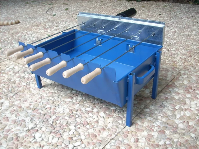 CYPRUS BBQ CHARCOAL Rotisserie Small FOUKOU Grill Traditional BBQ Set ...