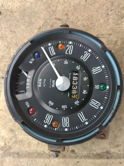 CLASSIC 1960S MINI Mk1 Centre Speedo SPEEDOMETER GENUINE SMITHS BMC ...