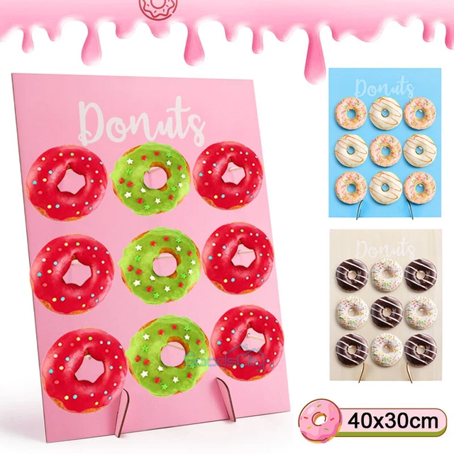 LARGE WOODEN DONUT Wall Display Stand Donut Boards for Party Birthday ...