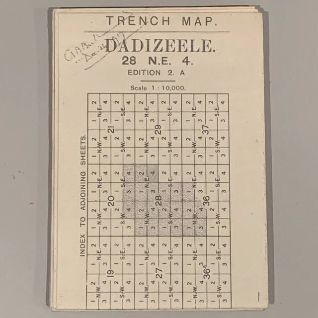 BATTLE OF PASSCHENDAELE, Dadizeele - WW1 Trench Map 1:10,000 28 NE 4 ...