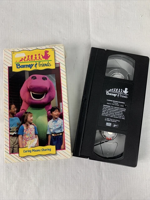 BARNEY & FRIENDS Caring Means Sharing Time Life Vhs Kids 1992 Purple ...