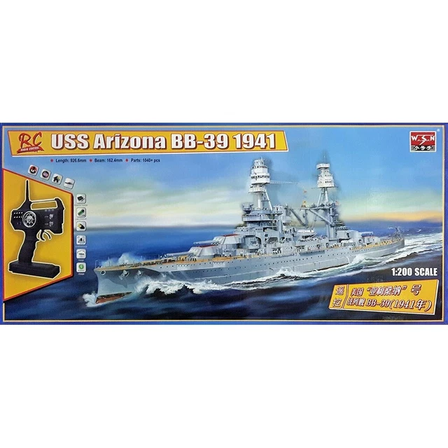 TRUMPETER TM07015 USS Arizona BB-39 1941 1:200 2.4GHz RC Ship Model Kit ...
