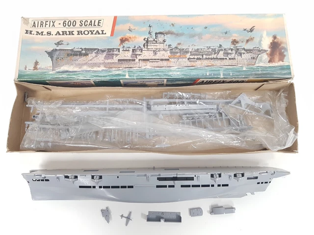 VINTAGE AIRFIX 04208. HMS ARK ROYAL 600TH SCALE plastic model kit naval ...