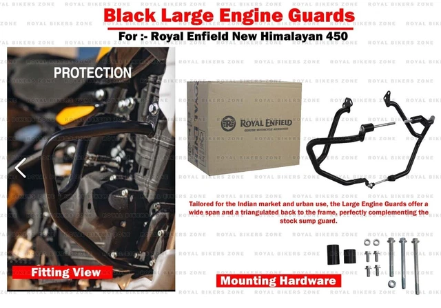 ROYAL ENFIELD &BLACK Large Engine Guard" For New Himalayan 450 $281.49 ...